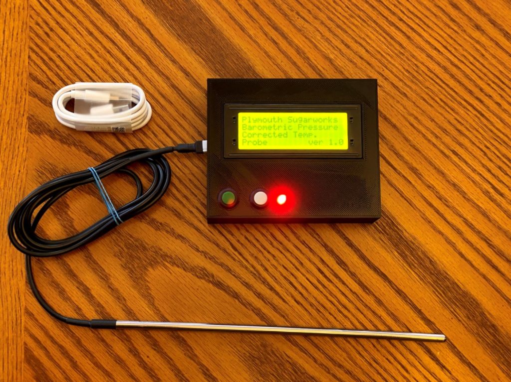 Maple Digital Barometer with Probe – Battery Powered – Plymouth Sugarworks